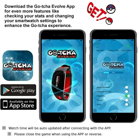 Go-tcha Evolve (Go-tcha 2) LED-Touch Wristband Watch for Pokemon Go ...