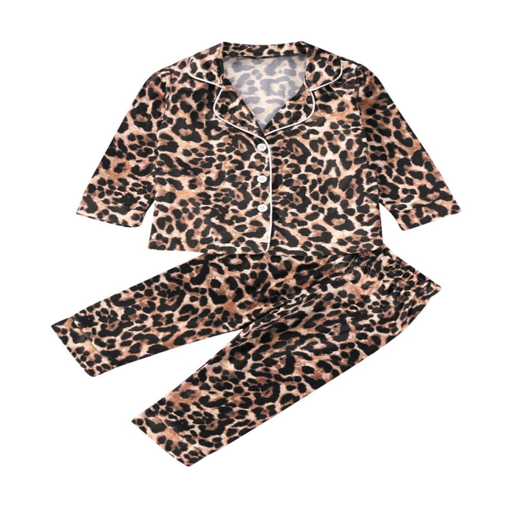 Click here for Generic Boys Girls Pajamas Set Leopard Print Long/... prices