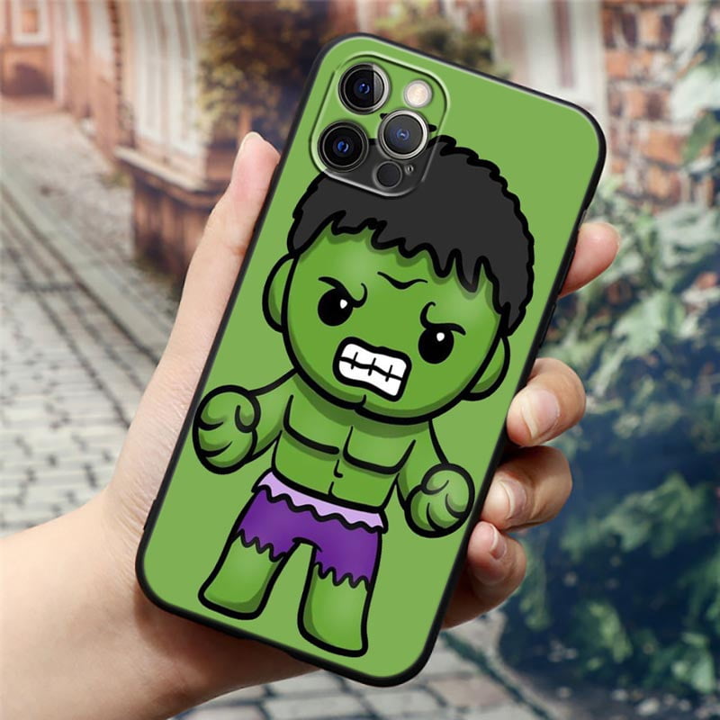 Funda de silicona negra Marvel Iron Man Groot para IPhone, 12, 11, 13 ...