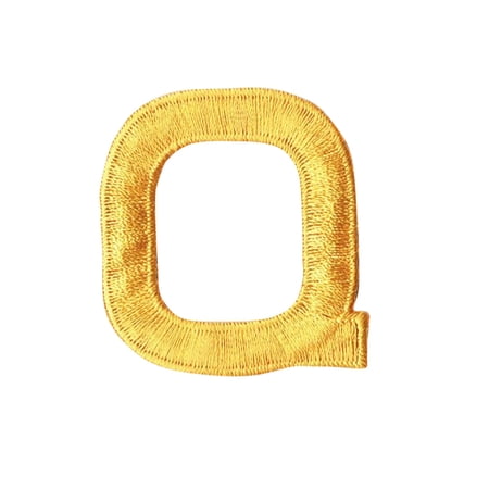 Alphabet Letter - Q - Color Yellow - 2" Block Style - Iron On ...