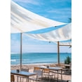 Abstract Paint Texture Sun Shade Sail 6.5'X10' Blue Gold Art Deco UV ...