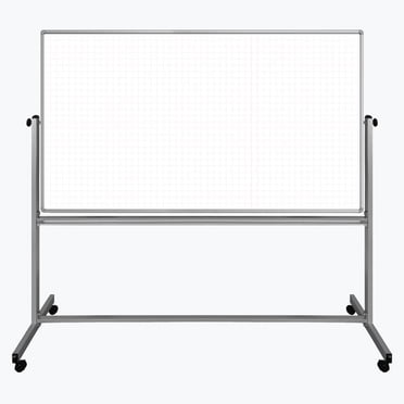 Emma + Oliver Mobile Whiteboard/Cloth 3 Section Partition with Locking ...