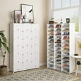 Portable 12-Tier Shoe Rack, 72 Pair Organizer, 36 Grids Storage Cabinet ...