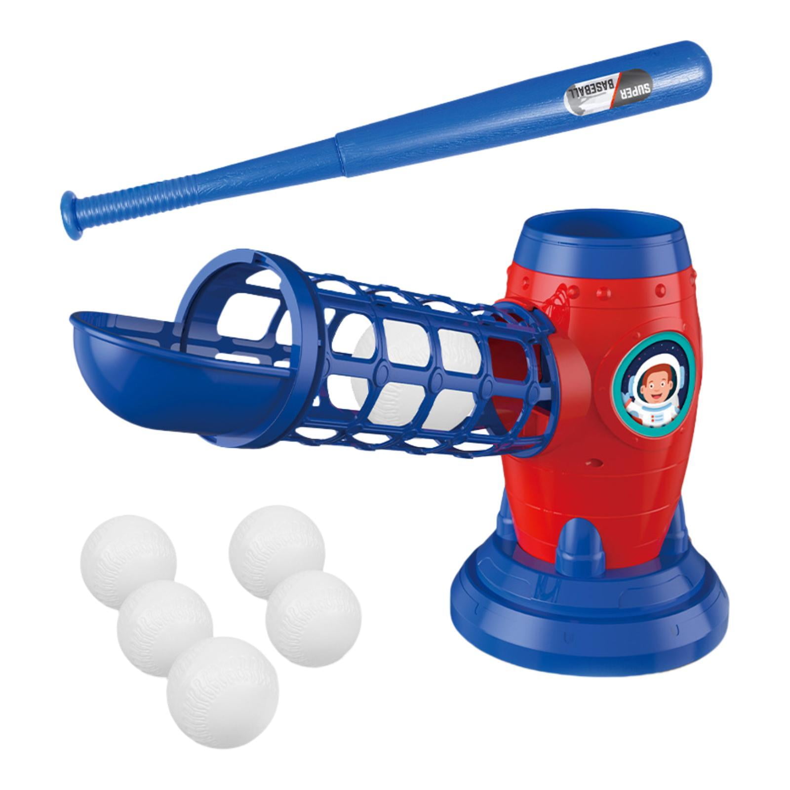 Almencla Kids Baseball Pitching Machine with 5 Baseballs Portable ...
