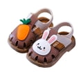 Weebloom Little Girl Sandals Colorful Soft Sole Sandals With Bunny ...
