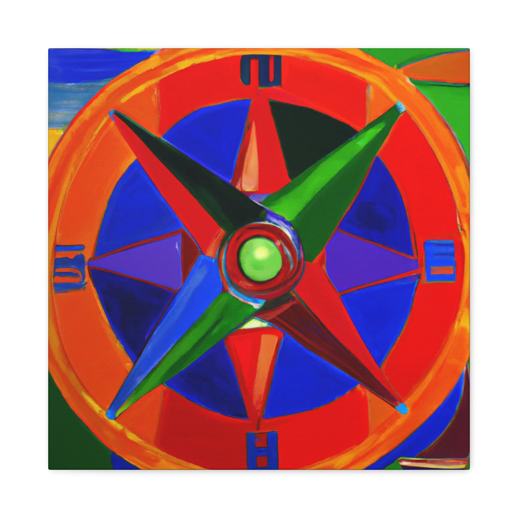 Compass of Colorful Splendor - Canvas - Walmart.com