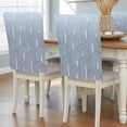 Blue Bohemian Chair Back Covers Set of 2, Abstract Stripes Texture ...