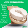 Essential Medical Supply Foam Padded Toilet Seat Riser with Attachment ...