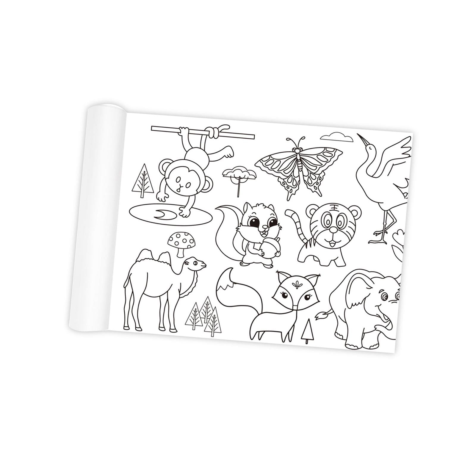 Sticky Drawing Paper Roll 15x118inch Drawing Color Filling Paper for ...