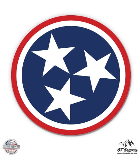 Tennessee Stars - 3" Vinyl Sticker - For Car Laptop I-Pad Phone Helmet ...