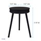 DecorTech Round End Table with Bluetooth Speaker and USB Charging Port ...