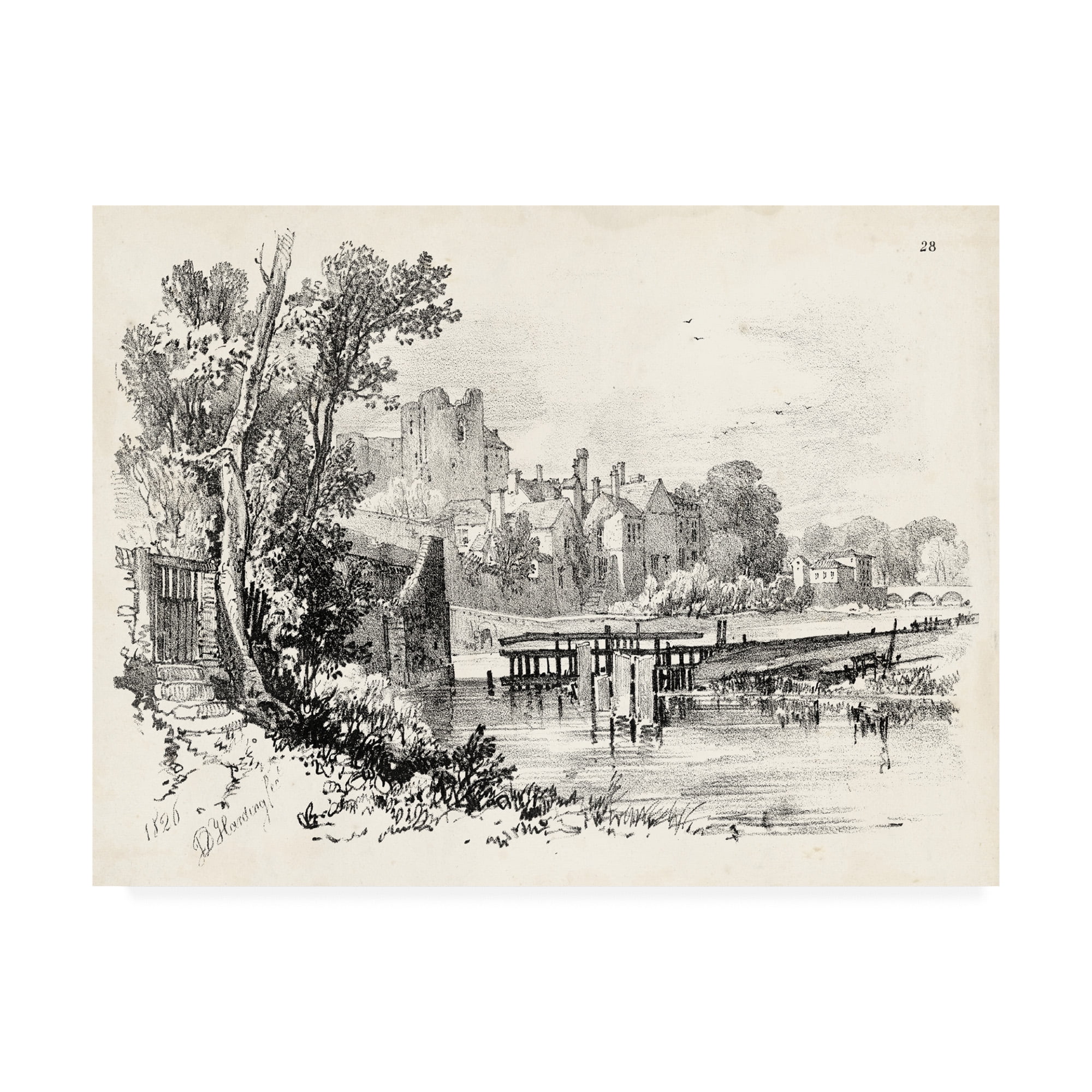 Trademark Fine Art 'Idyllic Landscape I' Canvas Art by J.D. Harding ...