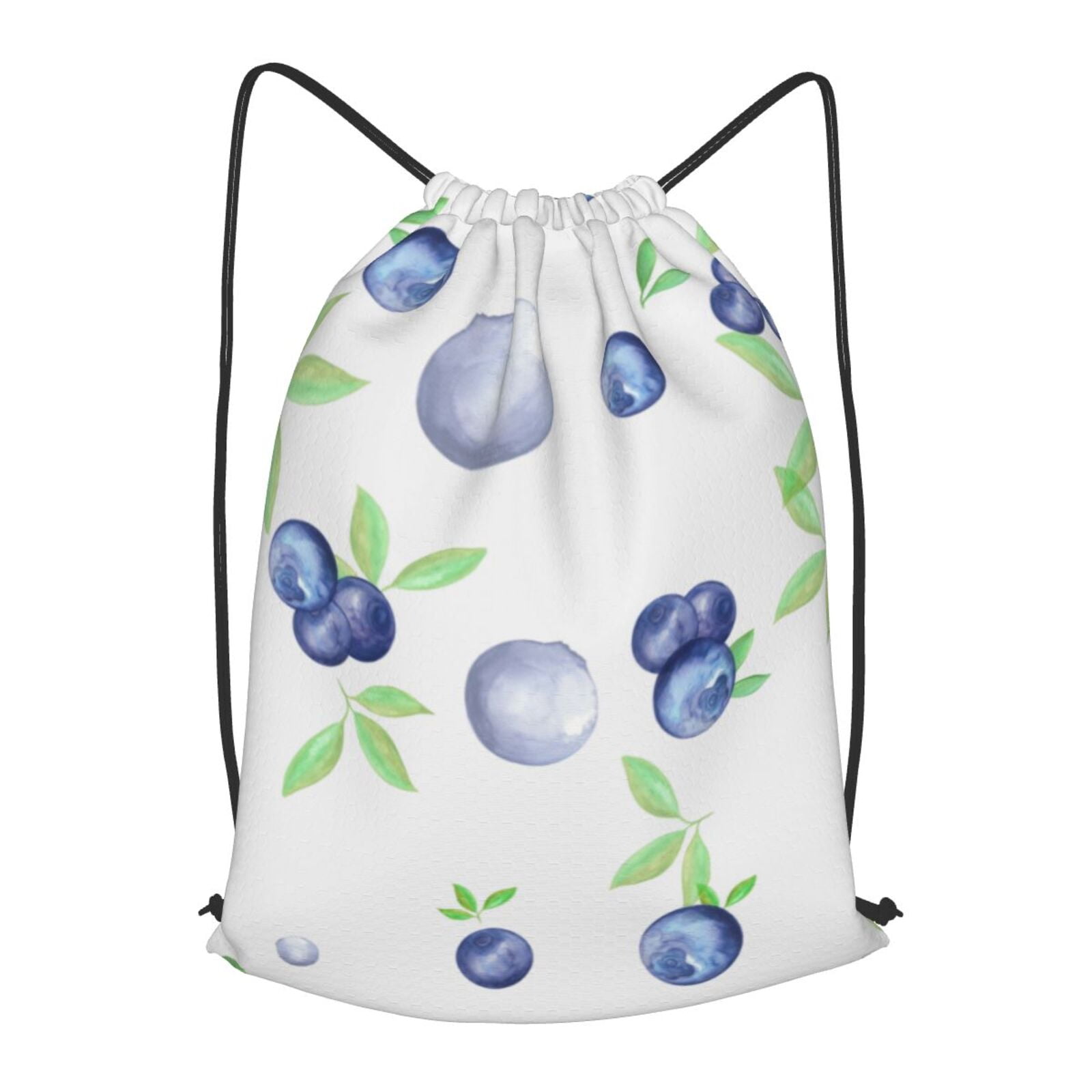 XMXT Waterproof Gym Bag, Watercolor Blueberry Elements Drawstring ...