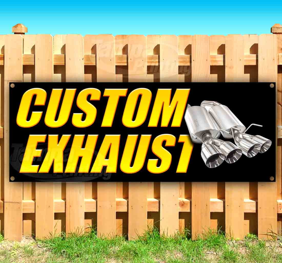 Custom Exhaust 13 oz Vinyl Banner With Metal Grommets - Walmart.com
