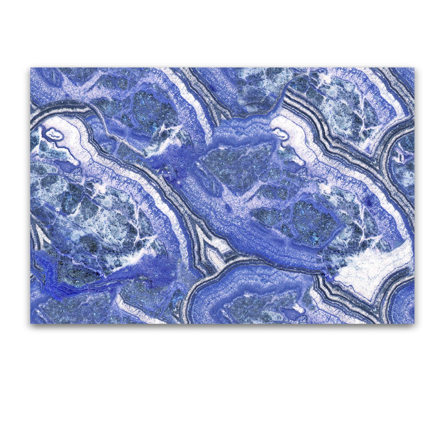 Startonight Tempered Acrylic Glass Wall Art - Abstract Theme Blue Agate ...