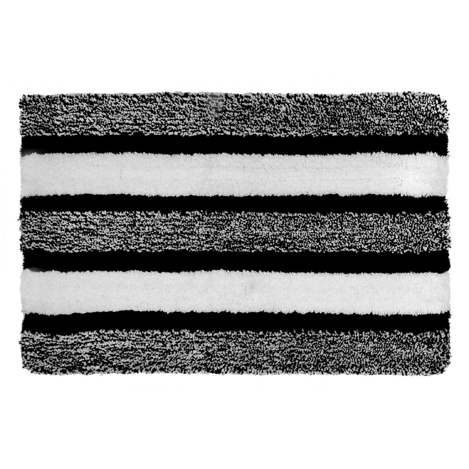 Click here for Ih Casadécor Microfibre Striped Bath Mat (Black) (... prices