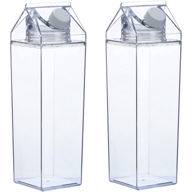 2 Pack Clear Cardboard Bottle Clear Plastic Reusable 500ml - Walmart.ca