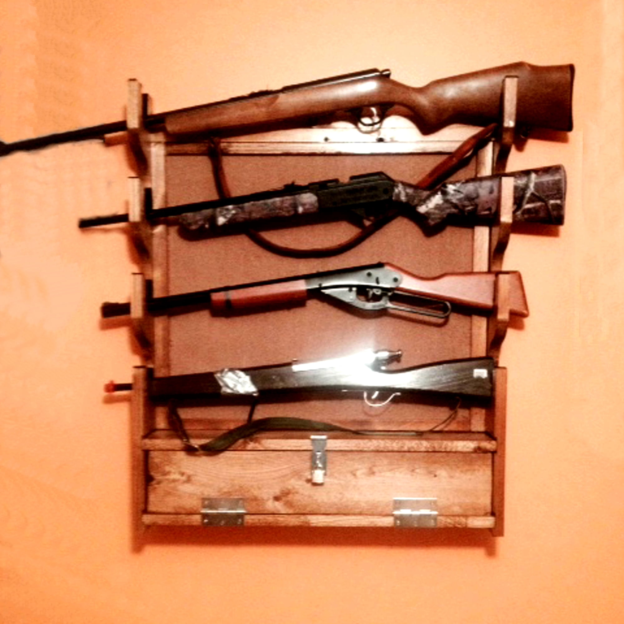 WoodPatternExpert Rifle Gun Rack Plan Build Your Own San Angelo Wall