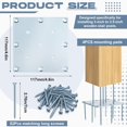 4 Sets Newel Post Fastener, Each Newel Post Mounting Kit Includes 1 ...