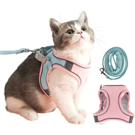 Cat Carrier, Fleeing Kitten Carrier with Walking Leash Set, Adjustable ...