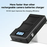 Digital Camera Battery Charger EL15A EN-EL15 LCD Dual USB Charger for ...