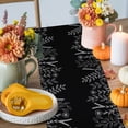 Abstract Flower Leaves Wheat Ears Table Runner 13x48in Non-Slip Cotton ...