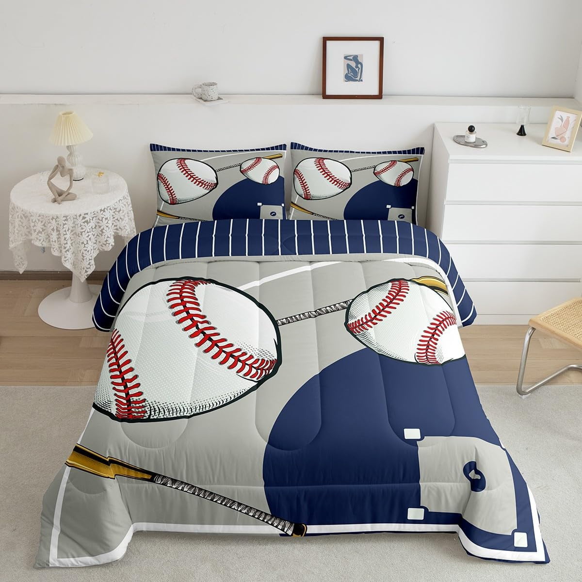 Click here for Yst Baseball Comforter Set Twin Size Kids Baseball... prices