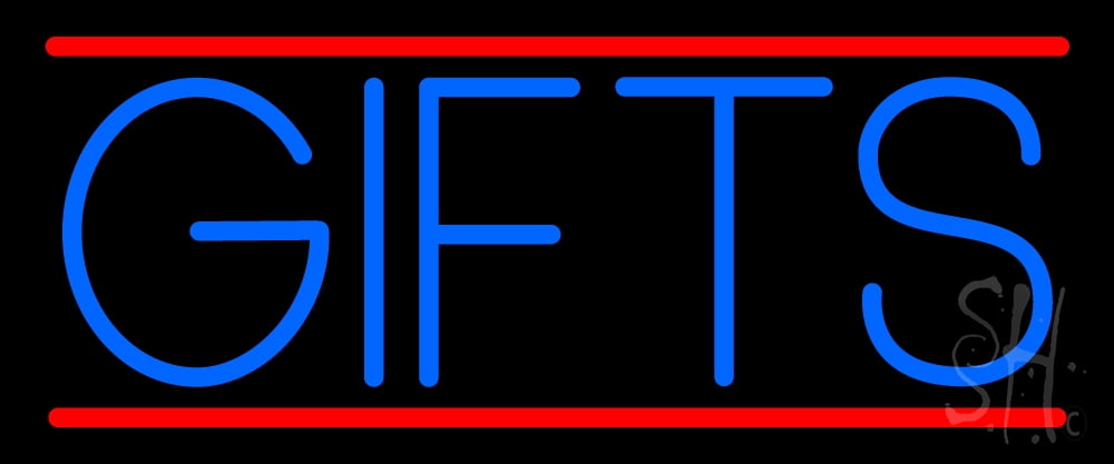 Gifts LED Neon Sign 10" Tall x 24" Wide - inches, Black Square Cut ...