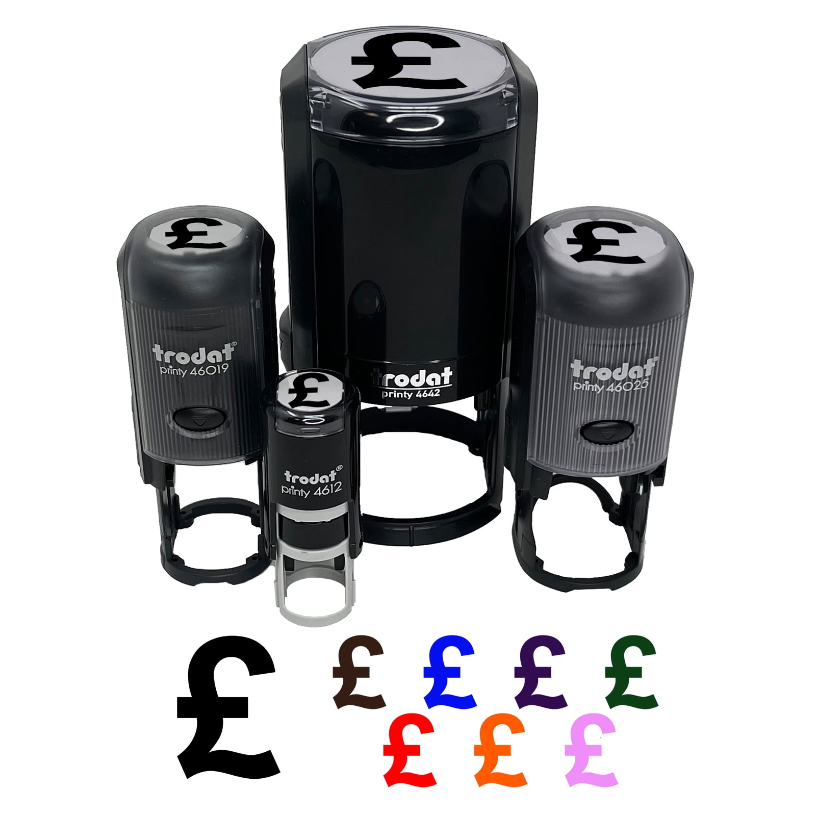 Pound Sterling Symbol United Kingdom Self-Inking Rubber Stamp Ink ...