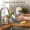 Cartoon Swan Fuzzy Ball Hand Towels with Loop, Cute Stuffed Chenille ...