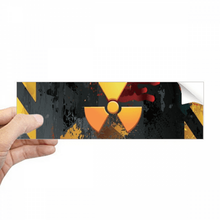 Logo Radioactive Substances Warning Rectangle Bumper Sticker Notebook ...
