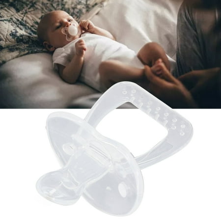 Pacifiers, 20pcs Flat Head One Piece Transparent Ergonomic Baby ...