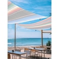 Abstract Color Stripes Sun Shade Sail 6.5'X10' Navy Black Red Striped ...