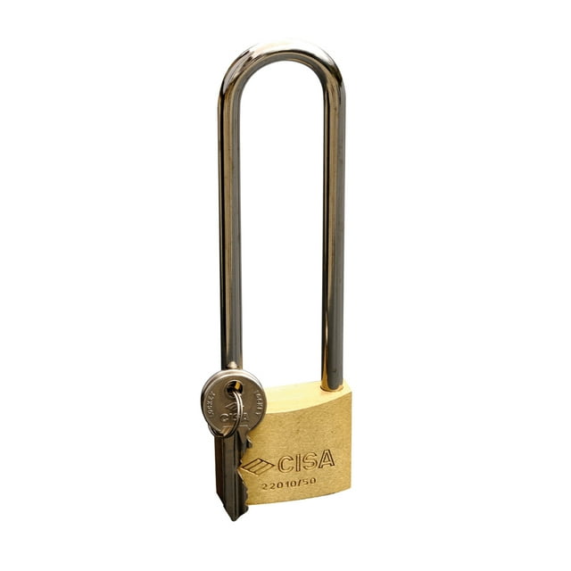 CISA Hardened Shackle Solid Brass Padlock with 2" or 50mm Wide Lock ...