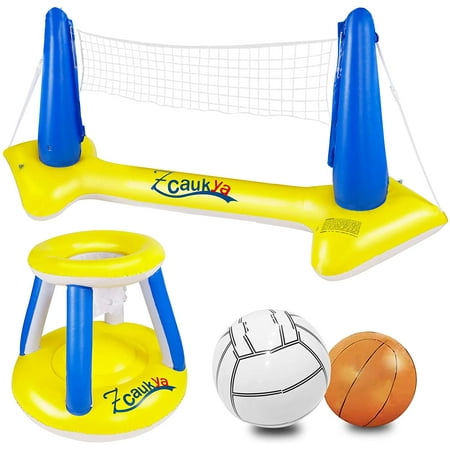 Lonbiaci Inflatable Pool Float Set, Inflatable Volleyball Net ...