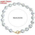 Chunky Baroque Pearl OT Choker for Women Vintage Charm Irregular Pearl ...