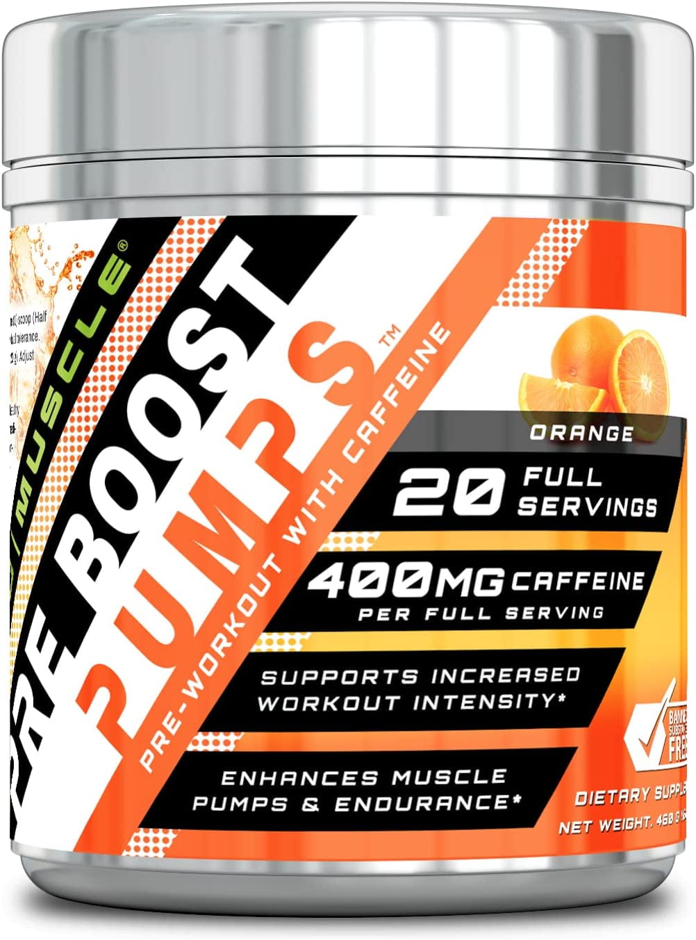 Amazing Muscle Pre Boost Pumps 20 Servings Orange Flavor - Walmart.com