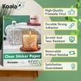 Koala Clear Sticker Paper for Inkjet and Laser Printers - Crystal Clear Non-Waterproof Glossy ...