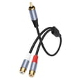 1Pin Male to Double 1Pin Female Sound Loudspeaker Adapter Splitter ...