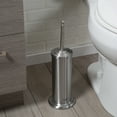 Bath Bliss Stainless Steel Trash Can, Plunger, and Toilet Brush Iron ...