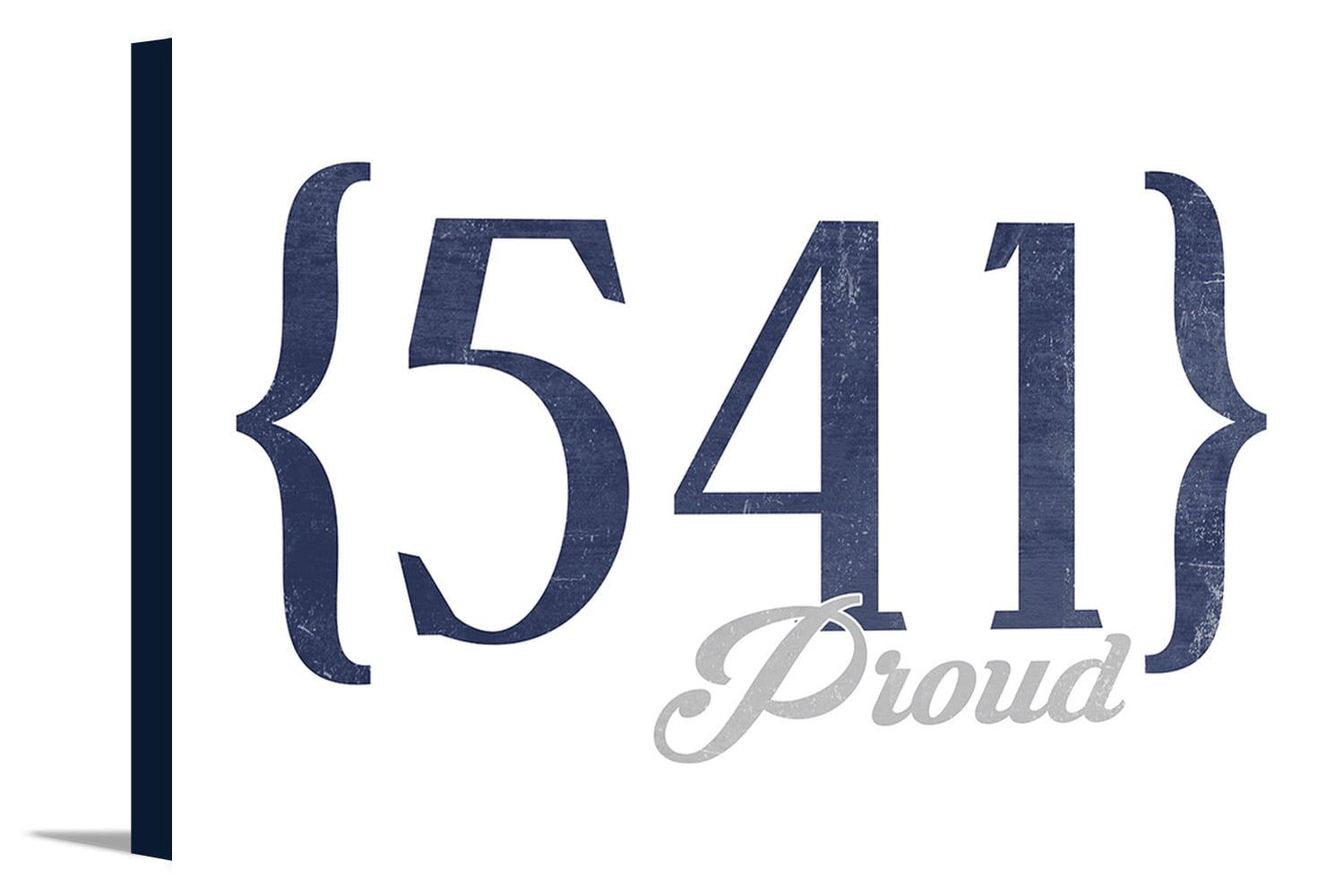 Ashland, Oregon - 541 Area Code (Blue) - Lantern Press Artwork (18x12 ...