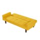 Aukfa 75" Upholstered Futon Convertible Sofa Bed, Solid Wood Legs ...