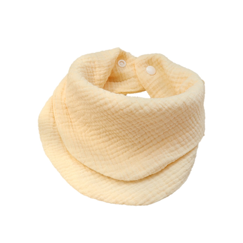 Plain color dual-purpose cotton yarn triangle towel 4 layers of cotton ...