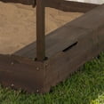 KidKraft Wooden and Canvas Outdoor Cabana Sandbox with Storage Bins ...