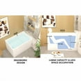 43" Acrylic Freestanding Bathtub with seat: Spacious rectangle Shape ...