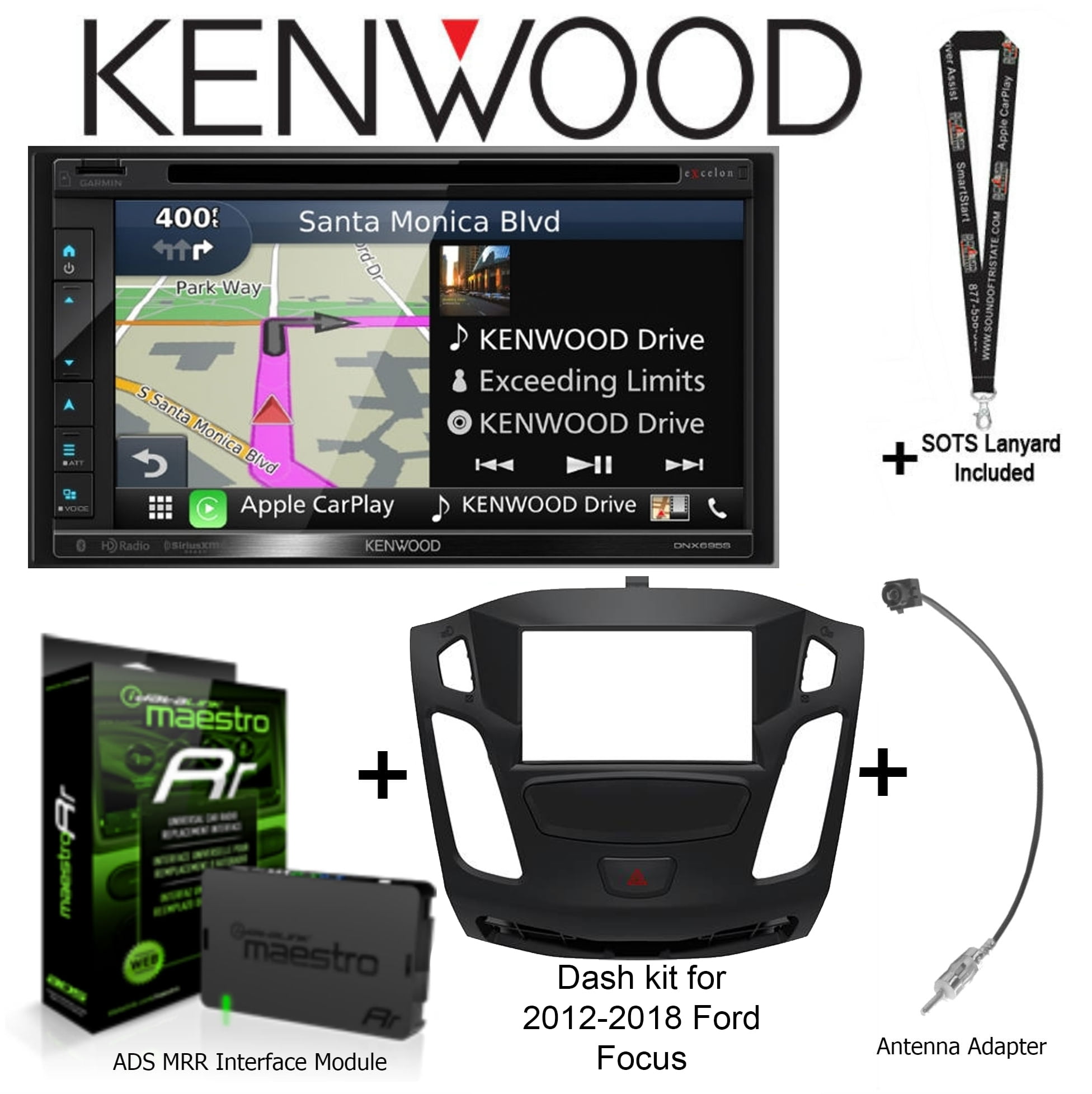 Kenwood Excelon DNX695S 6.8" AV Navigation System, iDatalink Maestro ...