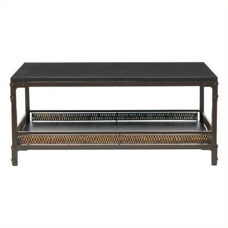 Safavieh Abbie Pine Wood and Wicker Coffee Table in Brown - Walmart.ca