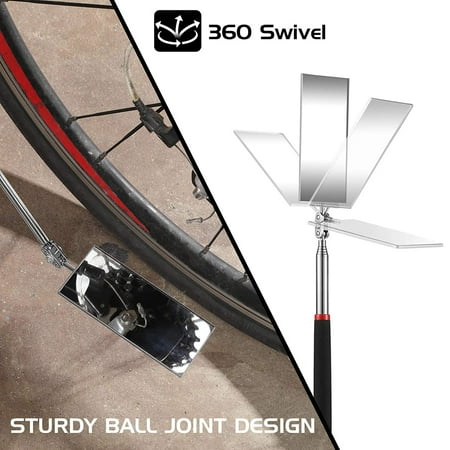 2 Pieces Telescoping Adjustable Rectangular Mirror Telescoping Flexible ...