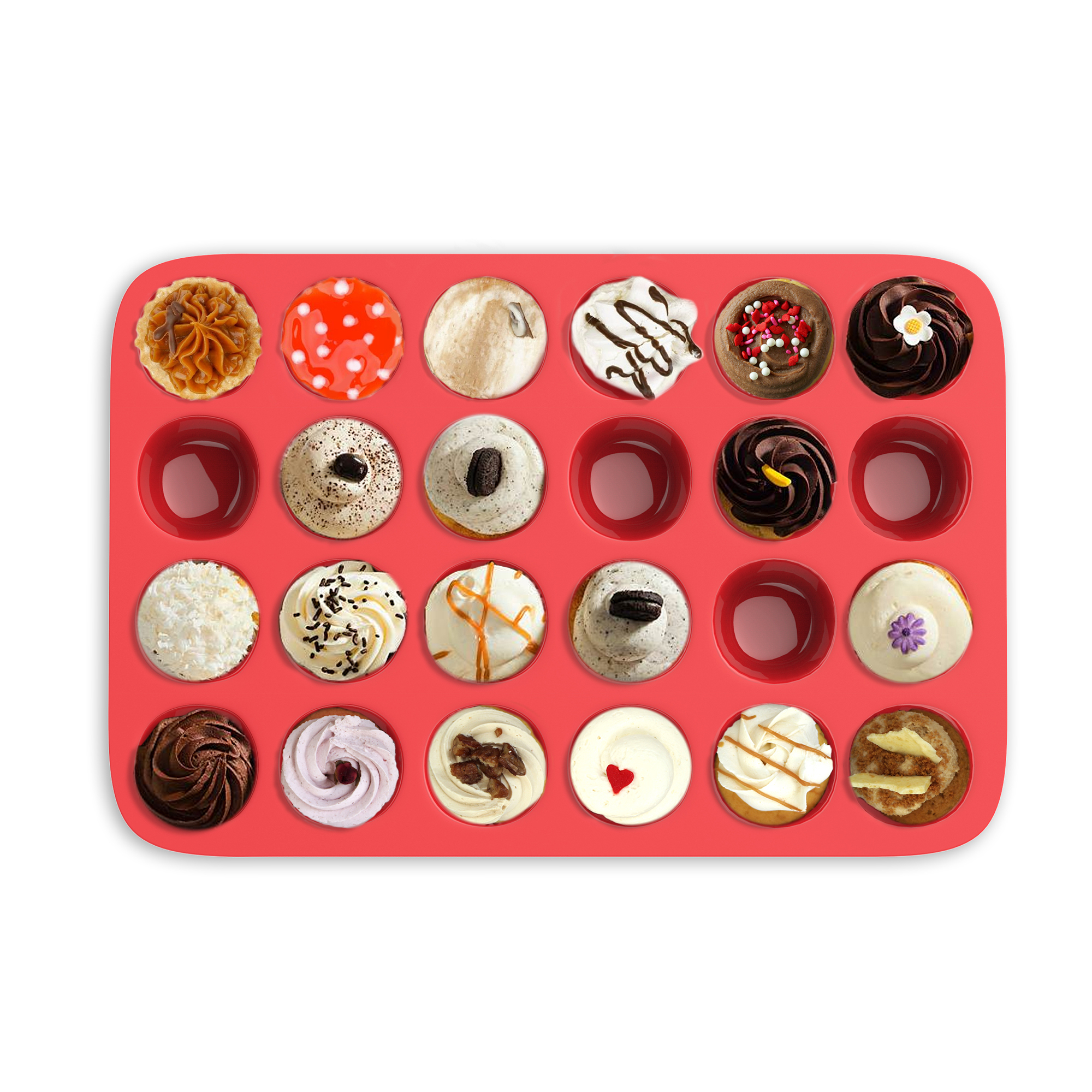 Mini Muffin Pan Silicone Nonstick Cupcake Muffin Brownie Reusable Mini Muffin Pan Silicone Nonstick Cupcake Muffin Brownie Reusable