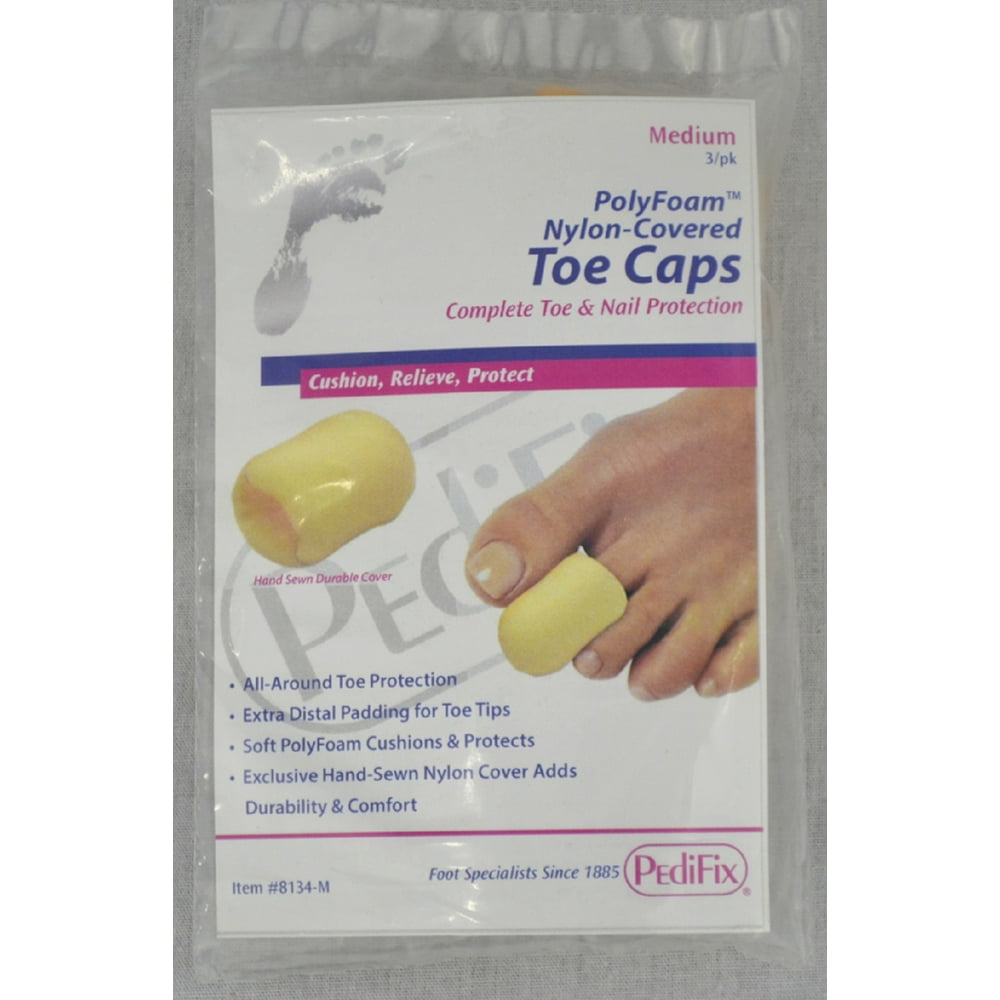 Pedifix PolyFoam Nylon Covered Toe Caps, Package of 3, Medium (3/4 ...